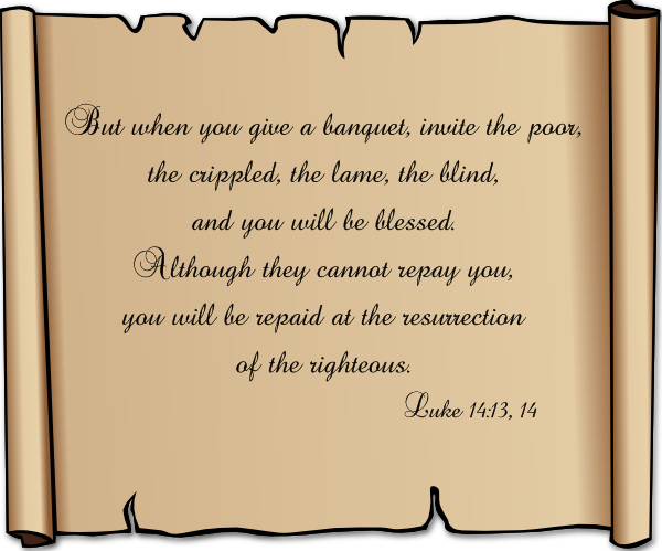 This week's Bible verse: Luke 14:13, 14 : Specificfeed